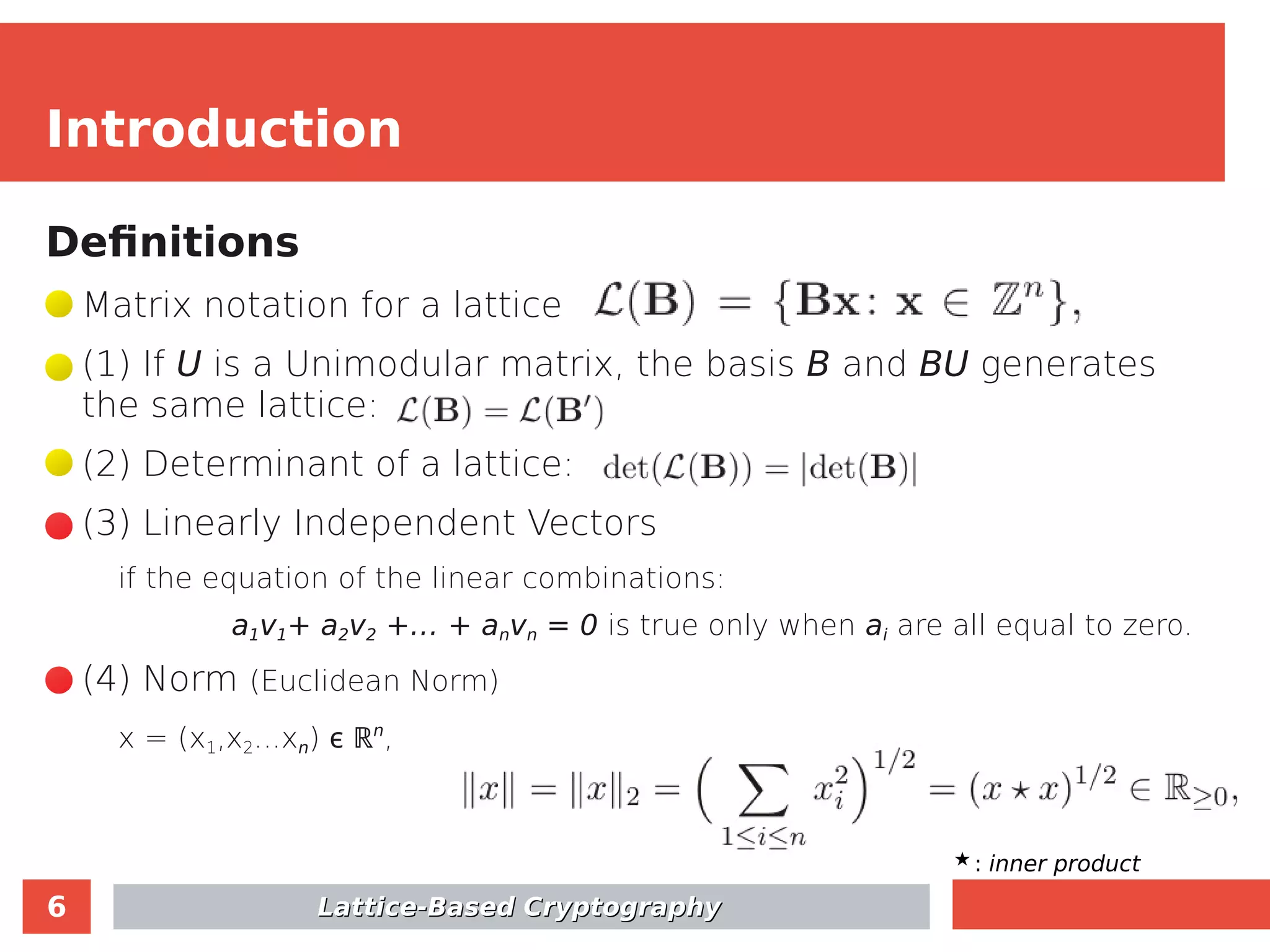 Introduction - Lattice-based Cryptography | PDF