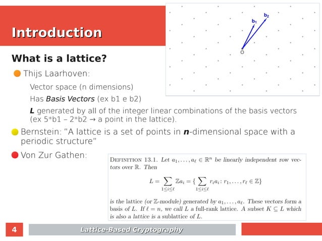 Introduction Lattice Based Cryptography Ppt