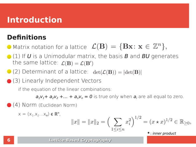 Introduction - Lattice-based Cryptography | PPT Introduction - Lattice-based Cryptography | PPT
