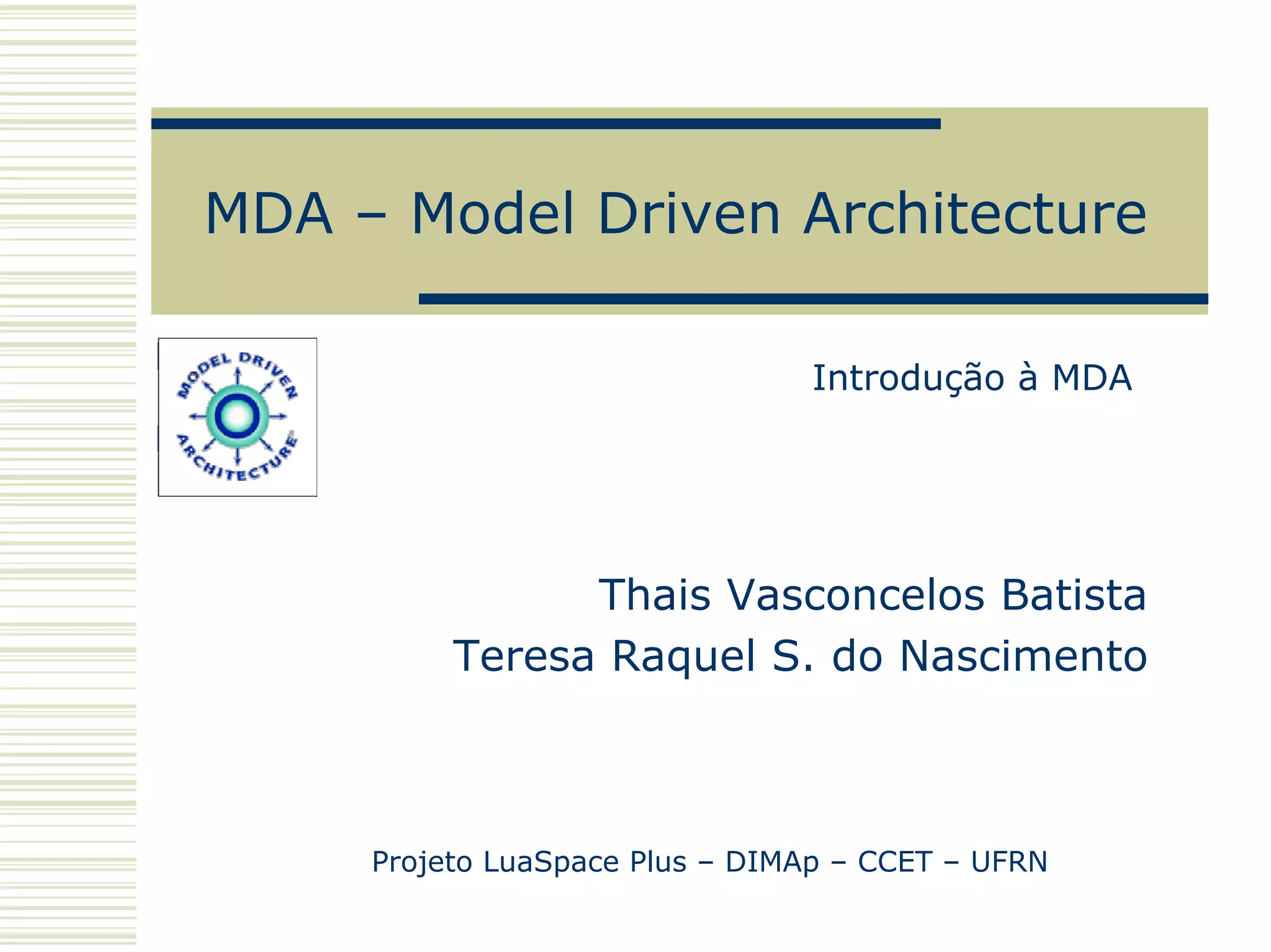 MDA –Model Driven Architecture | PPT