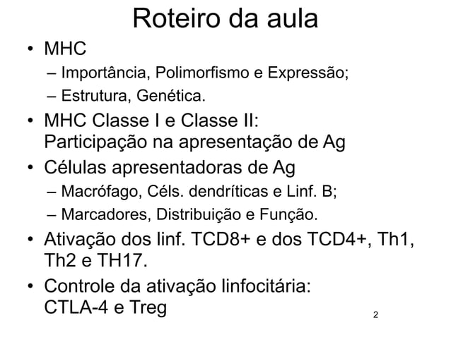 Aula Mhc Apc E Interaes Celula | KEY