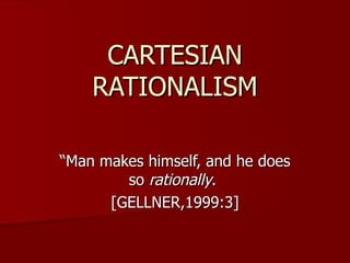 #Aula ppe 2012.1 racionalidade monologica monológica cartesiana | PPT