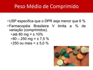 Aula Prática - Testes de controle de qualidade físico-químico de ...