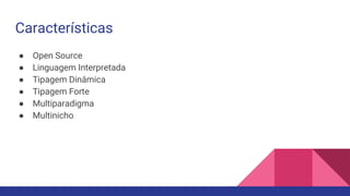 Aula python | PPT | Download Gratuito