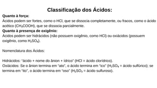 Aula Química Inorgânica. apresentação ppt | PDF