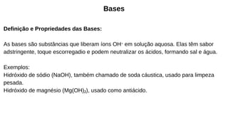Aula Química Inorgânica. apresentação ppt | PDF