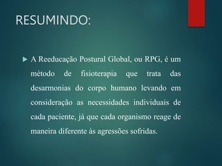 AULA reeducação postural global conceito | PPTX