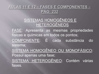 Aulas 11 e 12 fases e componentes | PPTX