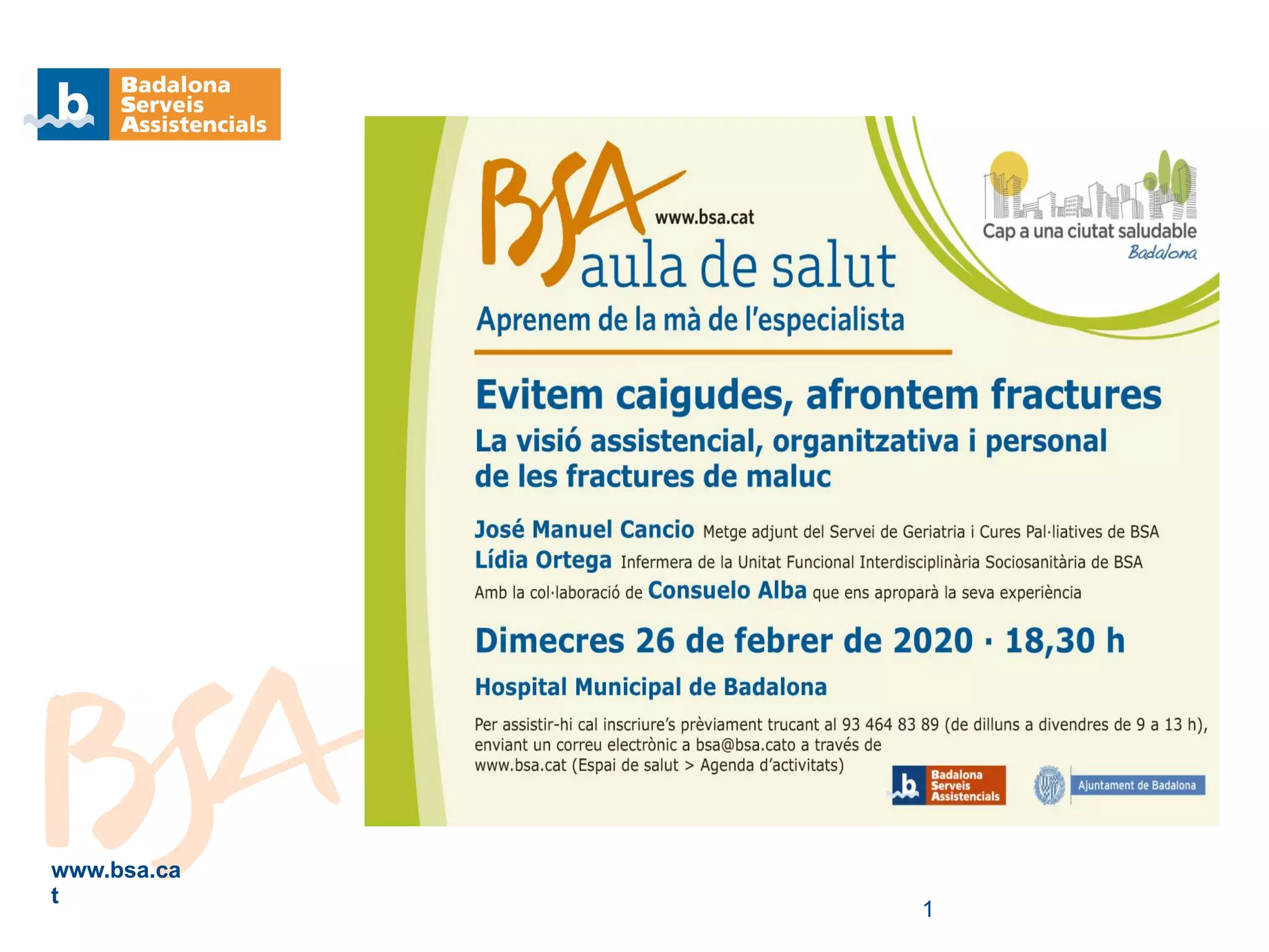 Evitem caigudes, afrontem fractures - La visió assistencial ...