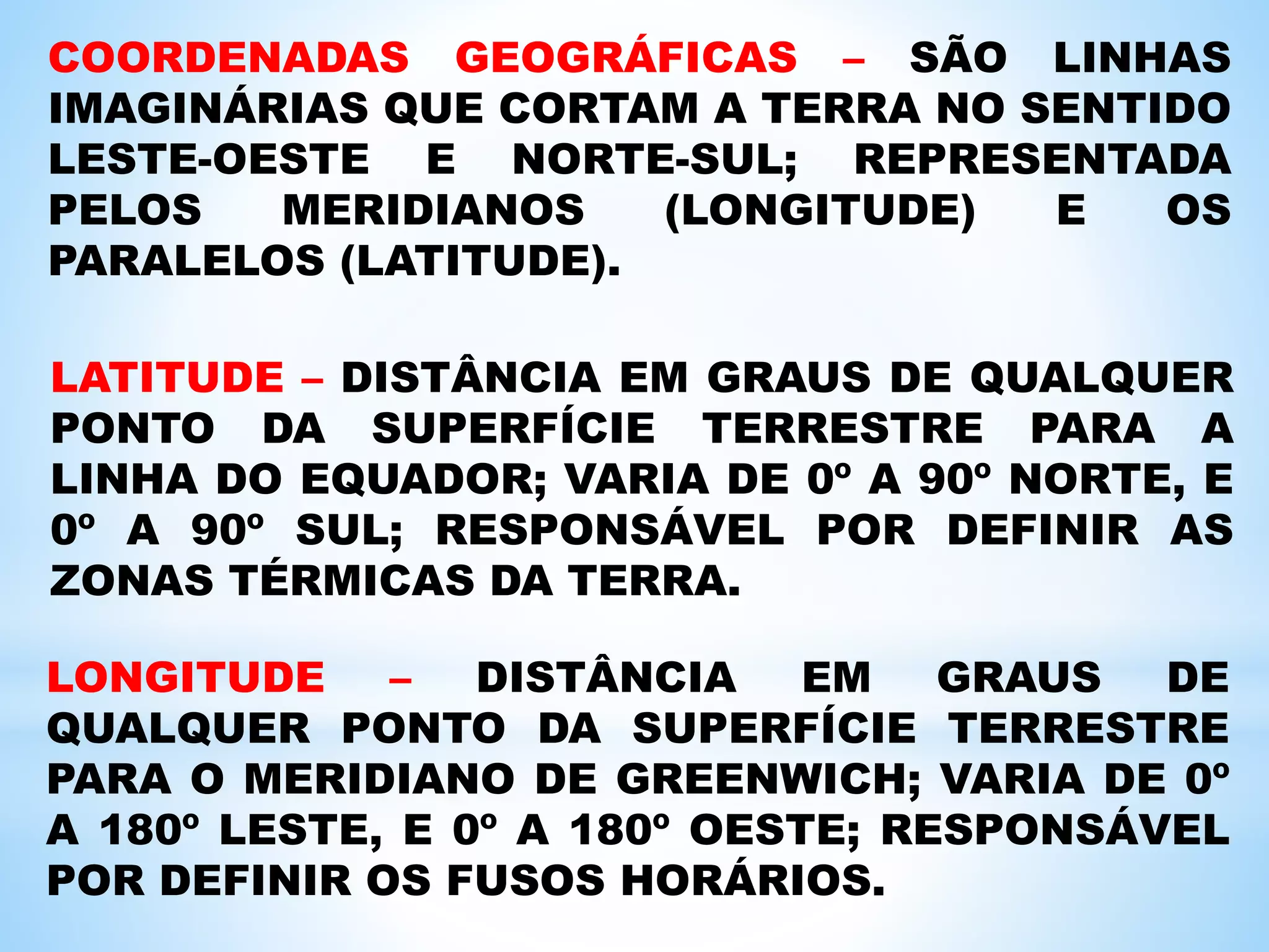Aula sobre coordenadas geográficas | PPTX