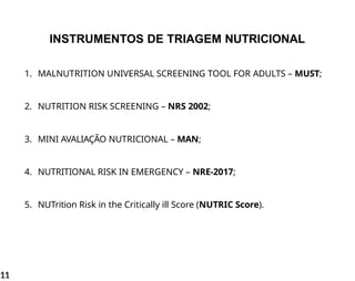 Aula Triagem Nutricional atual e mini avaliação nutricional | PPTX