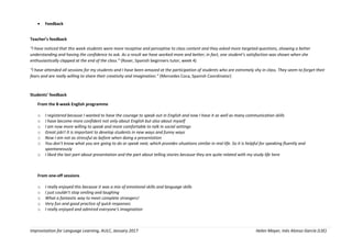 Improvisation for Language Learning | PPT