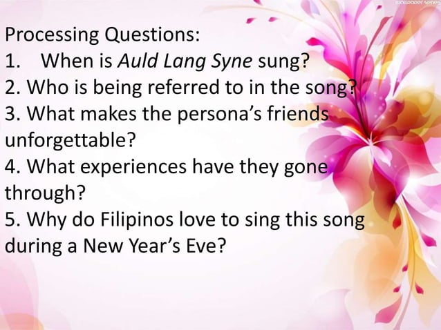 Auld lang syne | PPTX