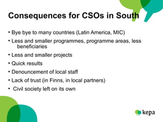 Civil society in development cooperation - recent trends | PPT