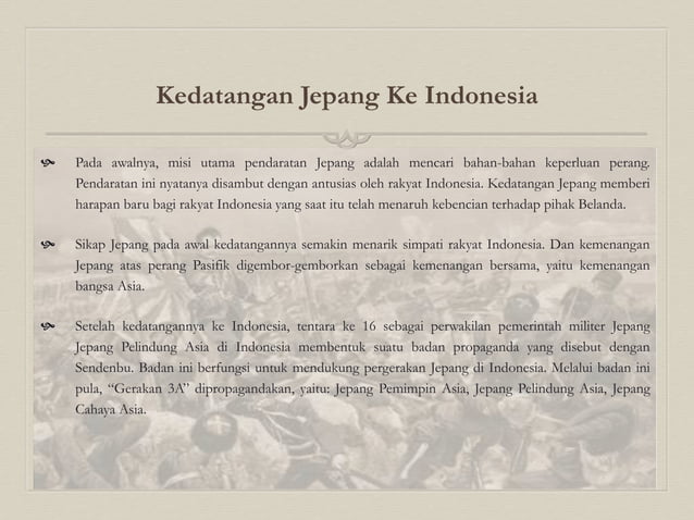 Berbagai Kemenangan Jepang dan Proses Masuknya Jepang ke Indonesia | PPTX