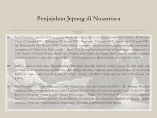 Berbagai Kemenangan Jepang dan Proses Masuknya Jepang ke Indonesia | PPTX