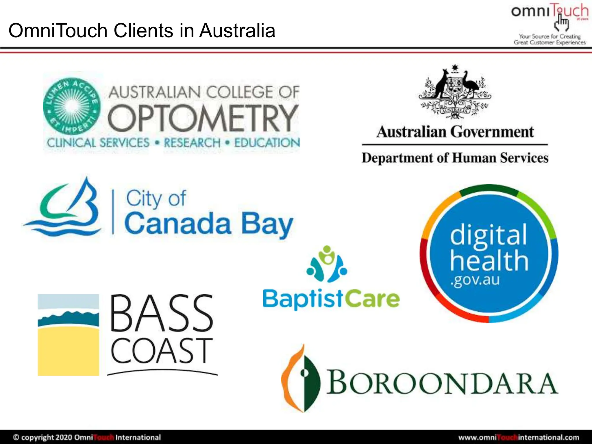 OmniTouch Australia Clients 2019 - 2023 | PPT