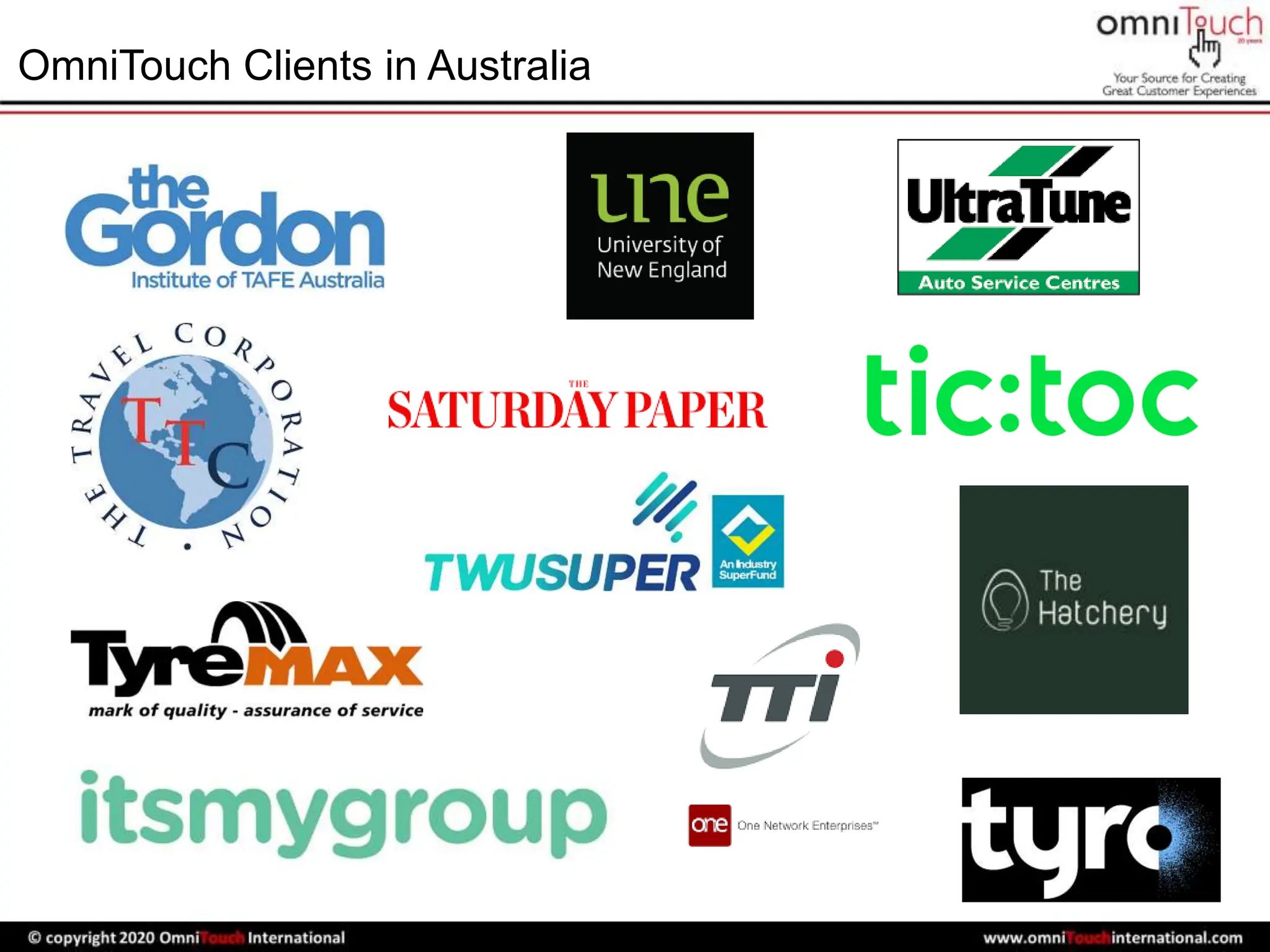 OmniTouch Australia Clients 2019 - 2023 | PPT