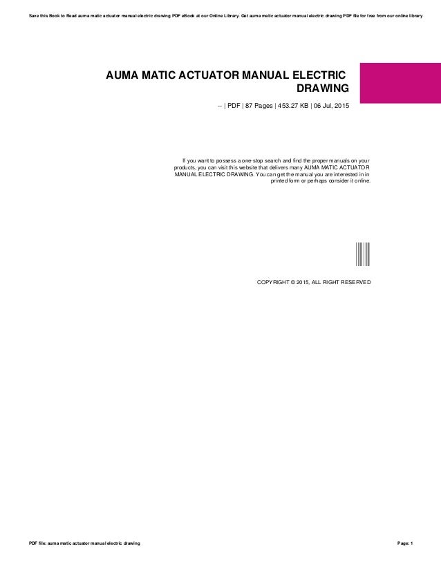Auma matic actuator manual electric drawing