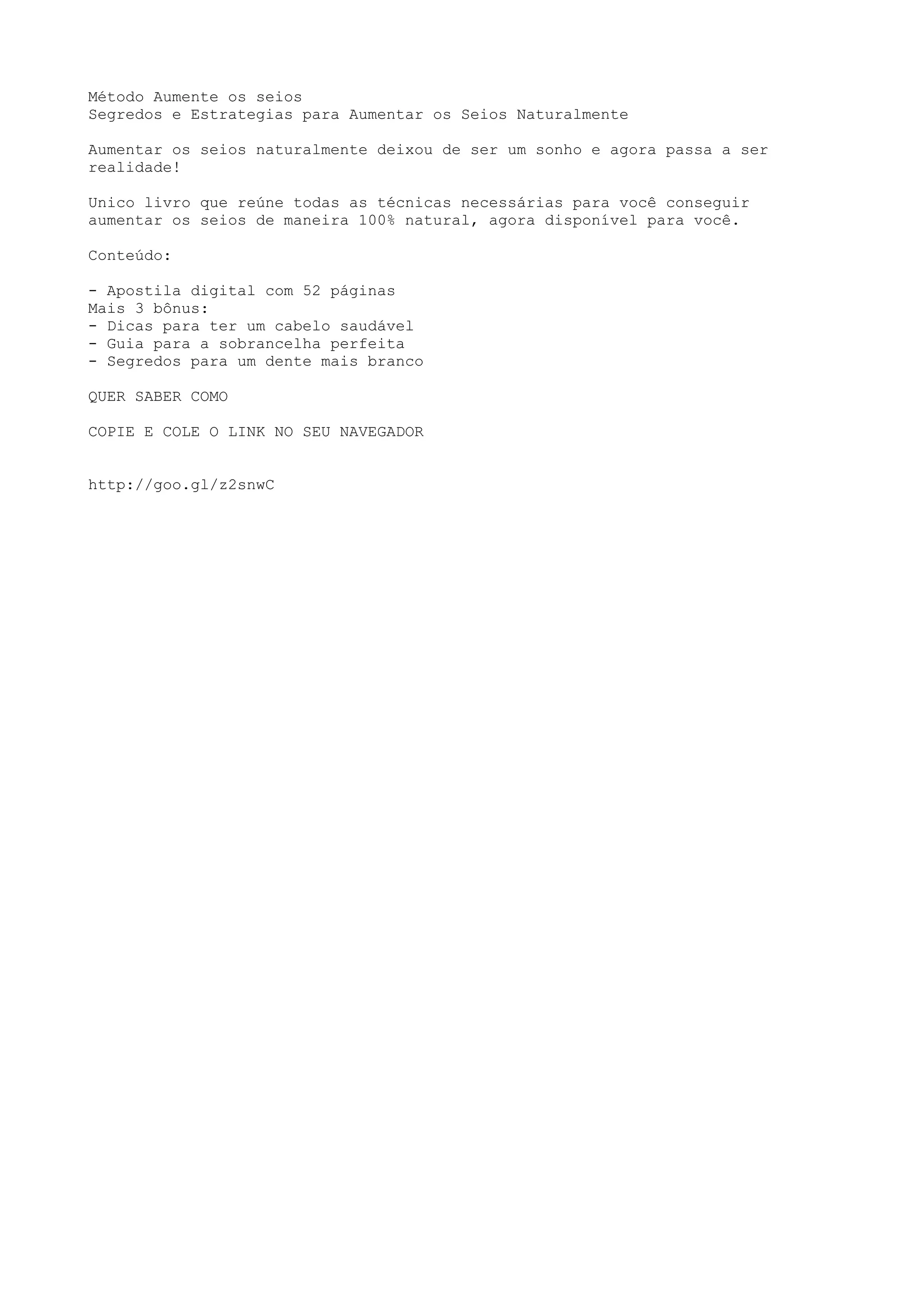 Aumentar Os Seios Naturalmente Pdf Download Gratuito