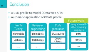 A UML profile for OData Web APIs | PPTX
