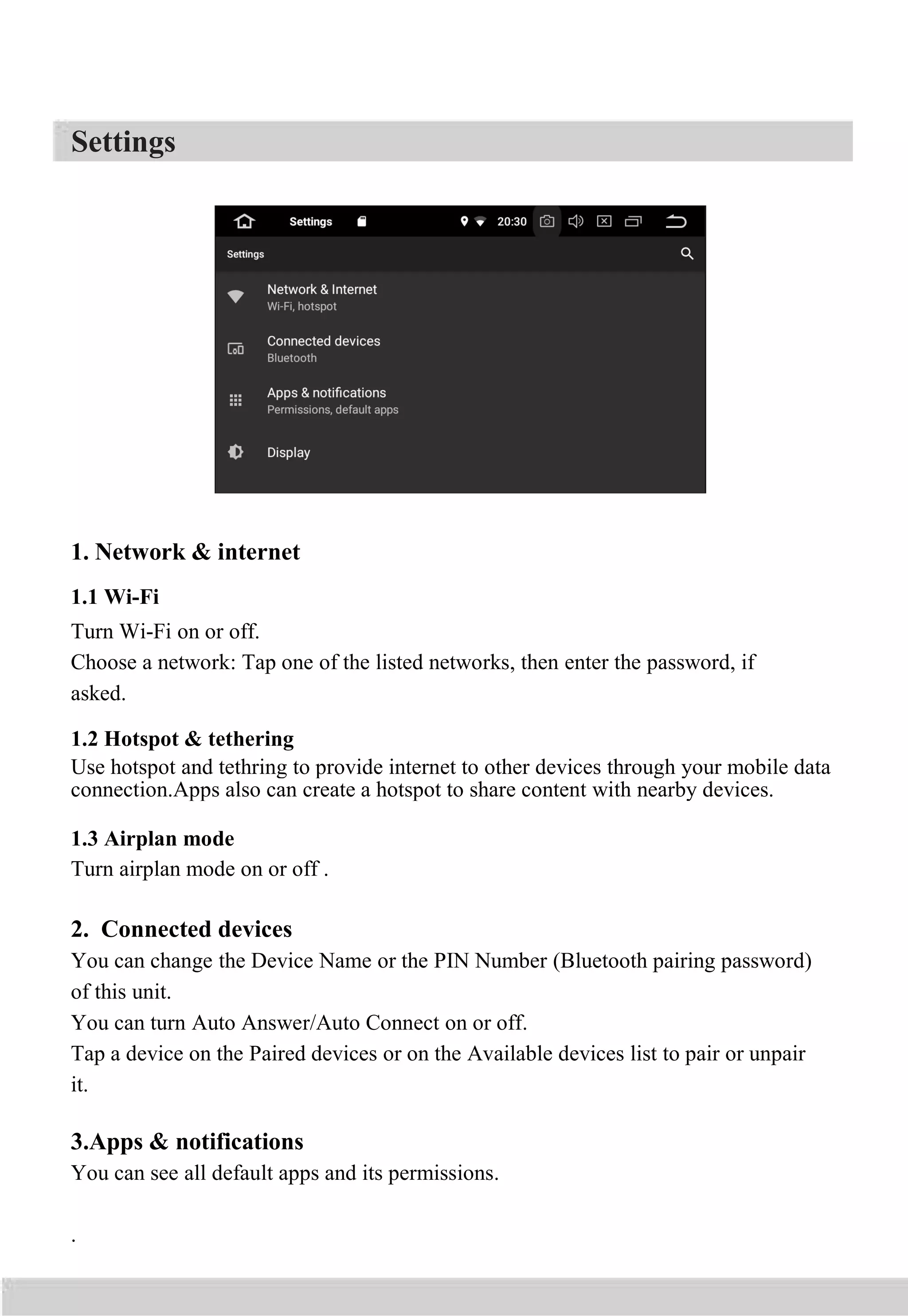 Aumume android9 car Radio manual | PDF