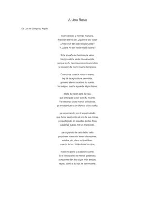 A una rosa | DOCX