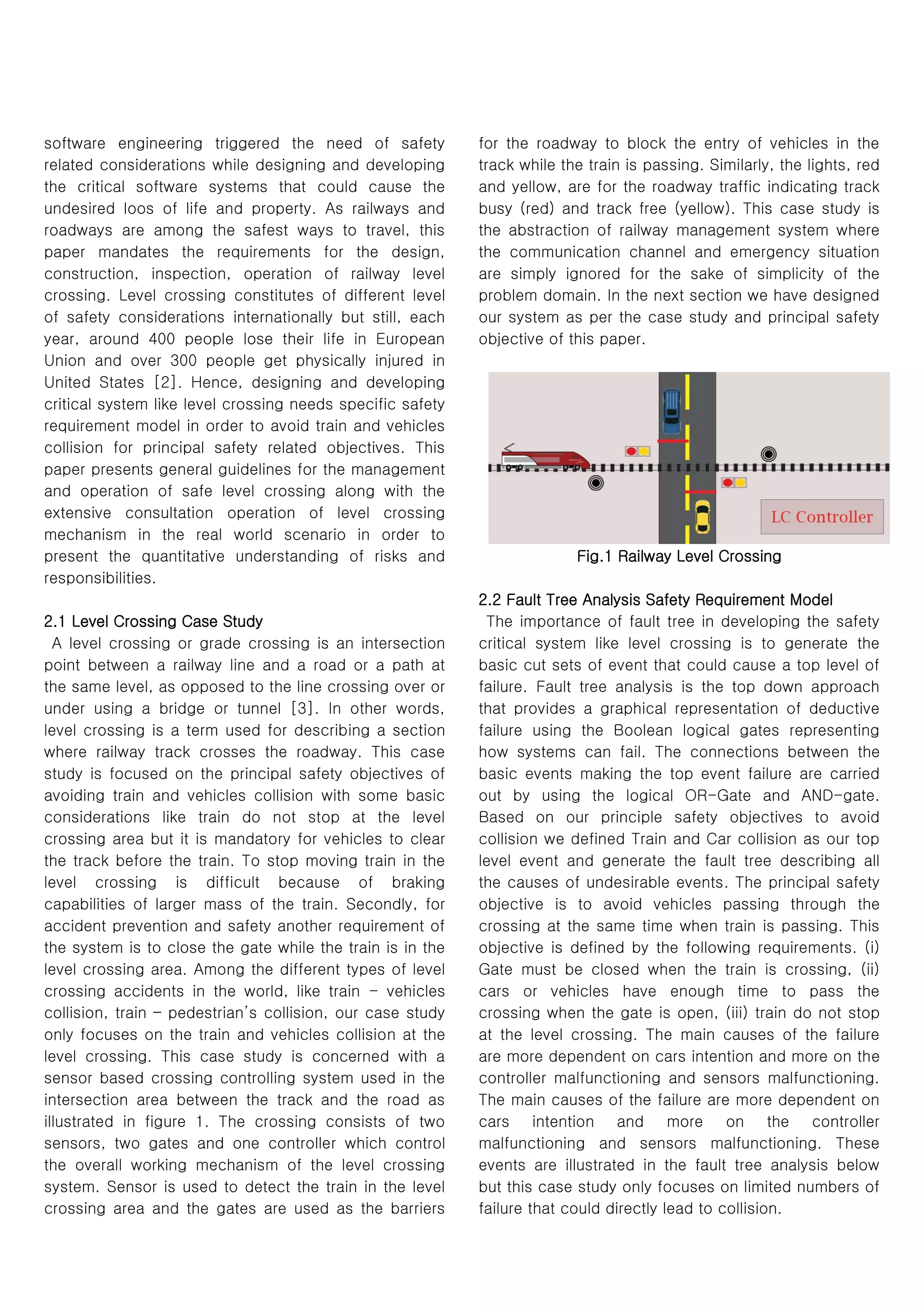 A unified approach for uml based safety oriented level crossing using fta and model checking | PDF