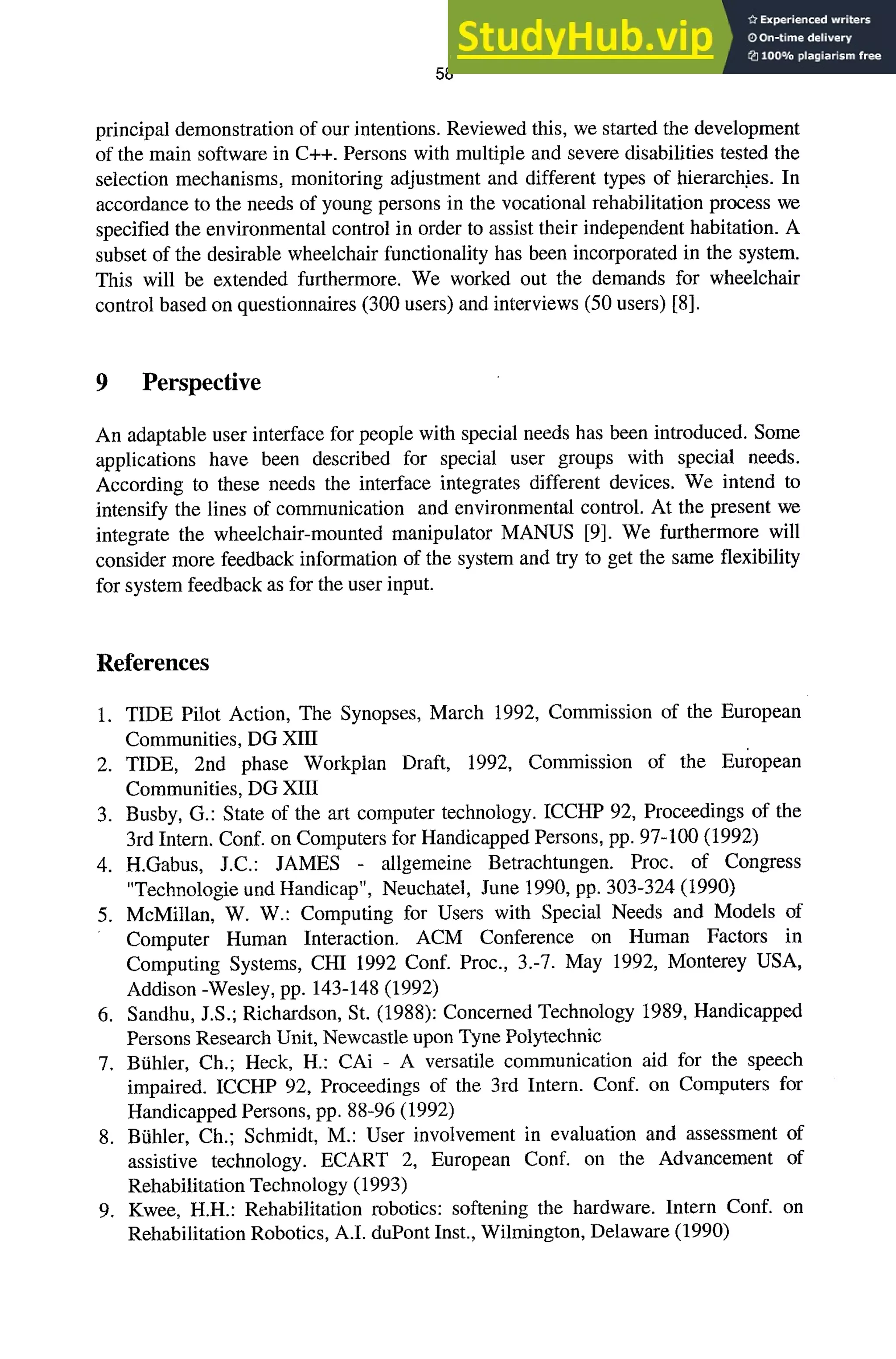 A Uniform Control Interface For Various Electronic Aids | PDF