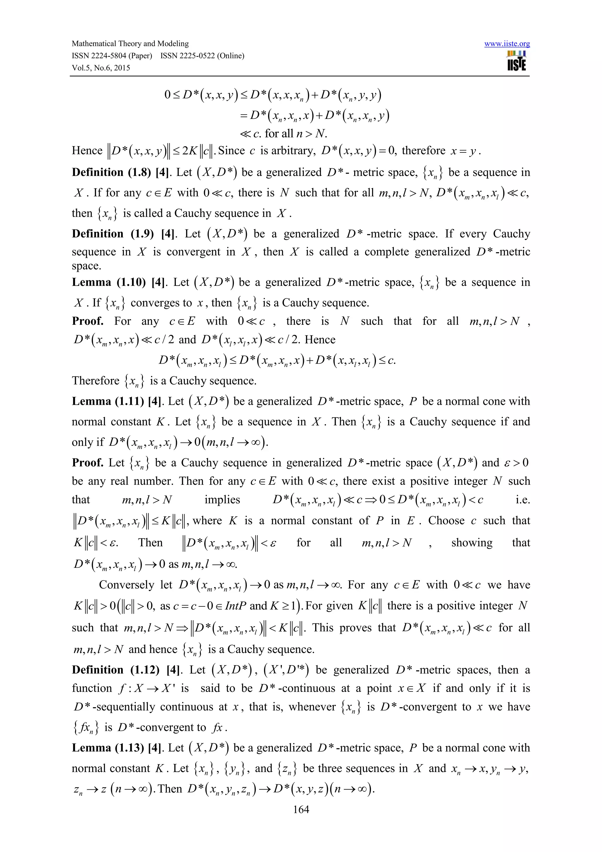 A Unique Common Fixed Point Theorems In Generalized D Pdf