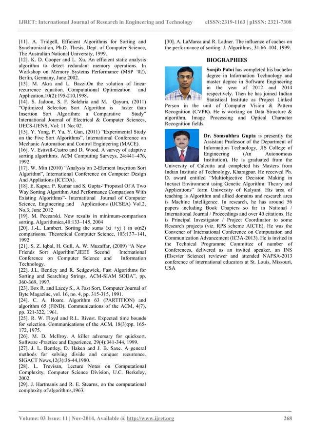 A Unique Sorting Algorithm With Linear Time And Space Complexity Pdf
