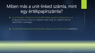 A unit linked életbiztosítás | PPT