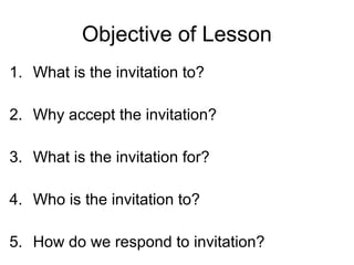 A Universal Invitation !! | PPT