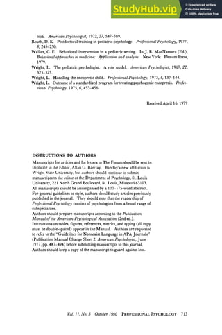 A University-Based Predoctoral Practicum In Pediatric Psychology | PDF