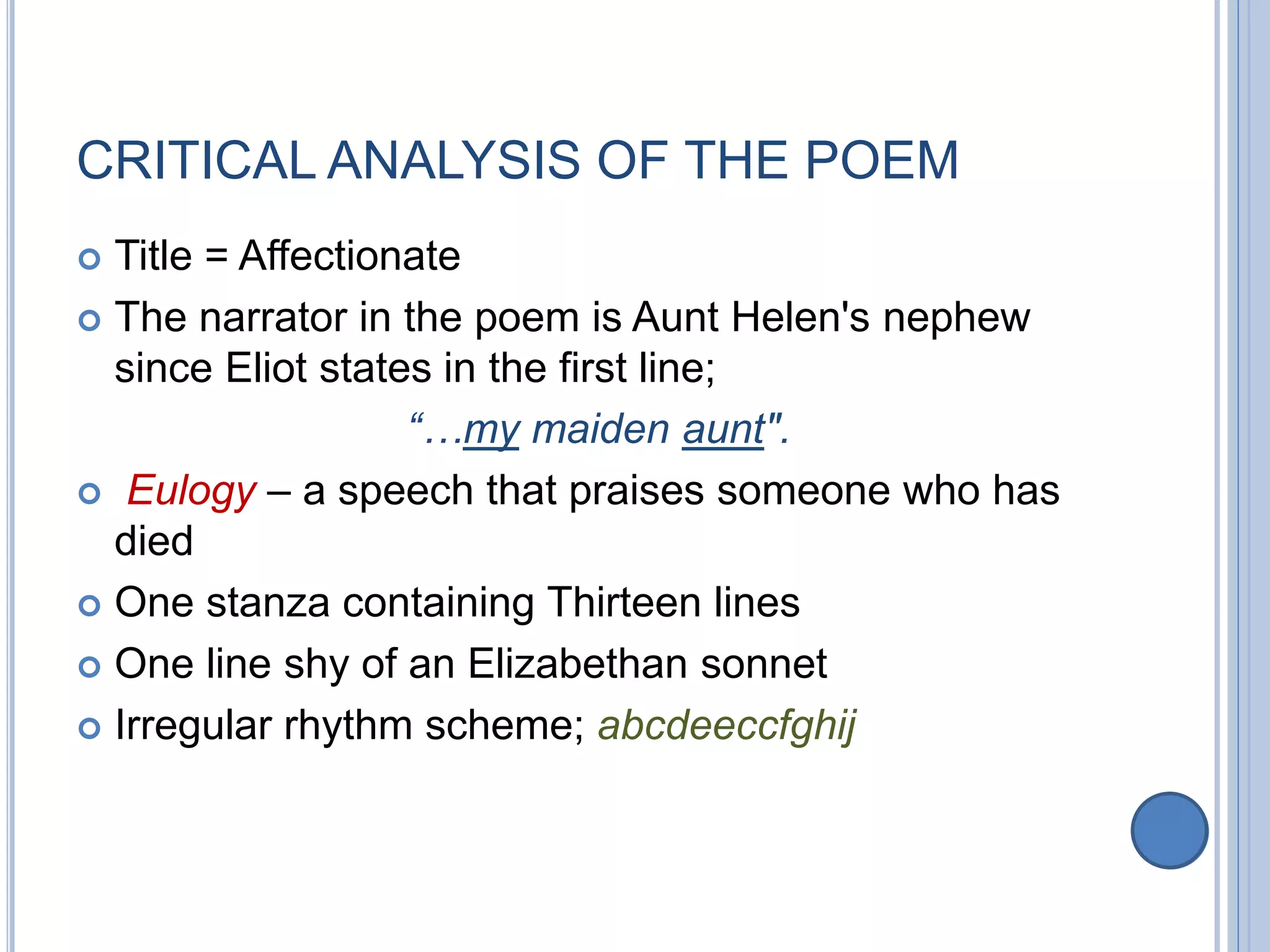 Aunt Helen | PPTX