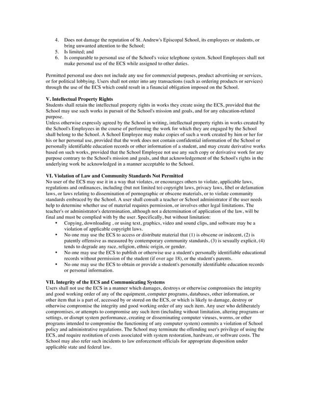 Computer Acceptable Use Policy | PDF