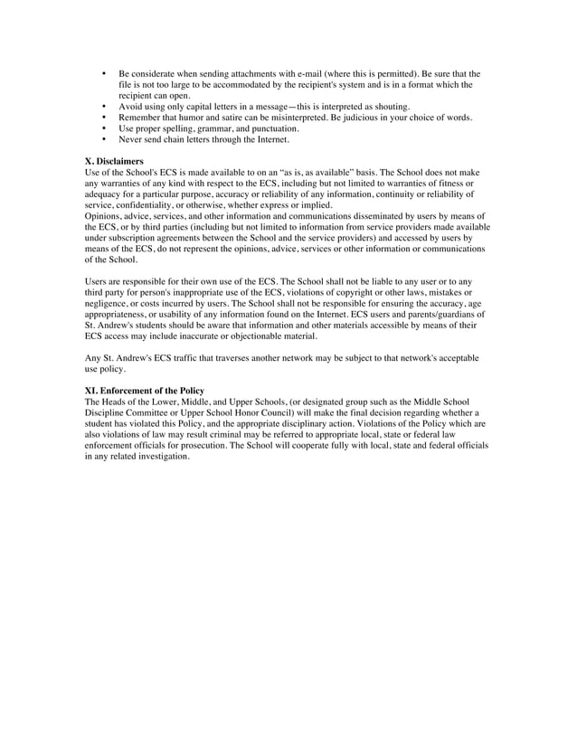 Computer Acceptable Use Policy | PDF