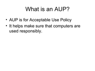 Aup Presentation | PPT