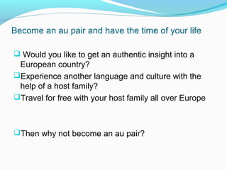 Au Pair Presentation | PPT