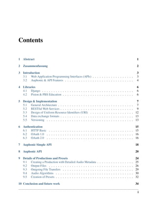 Implementing the Auphonic Web Application Programming Interface | PDF