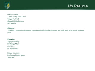 Au Psy492 E Portfolio Arias.G | PPT