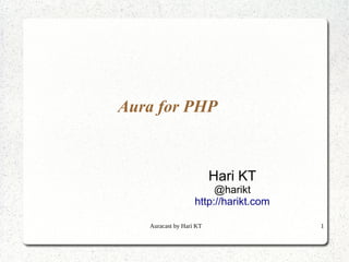 Web routing in PHP with Aura | PPT
