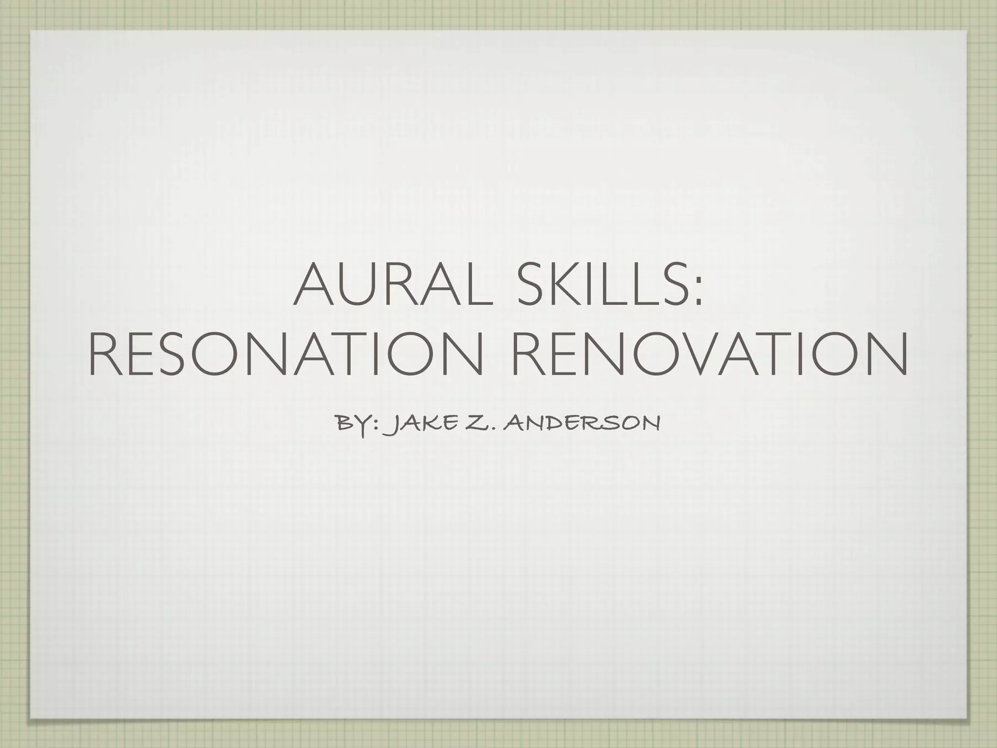 Aural skills | KEY