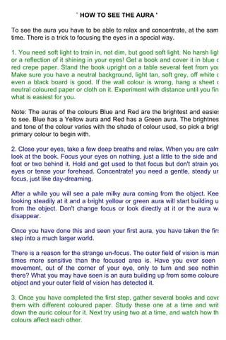 Auras the easy way to read auras | PDF | Eye and Vision Conditions ...