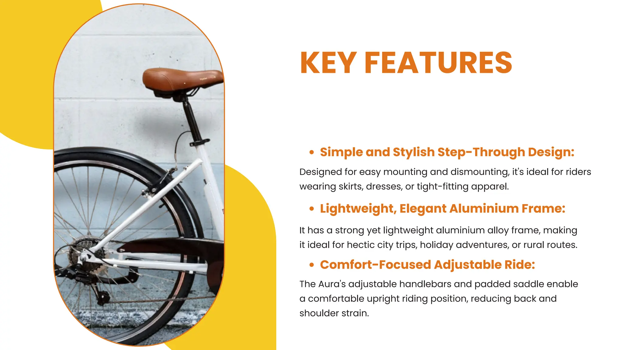 Aura Step-Through Electric Bike for Ladies | Cyclotricity UK | PPT