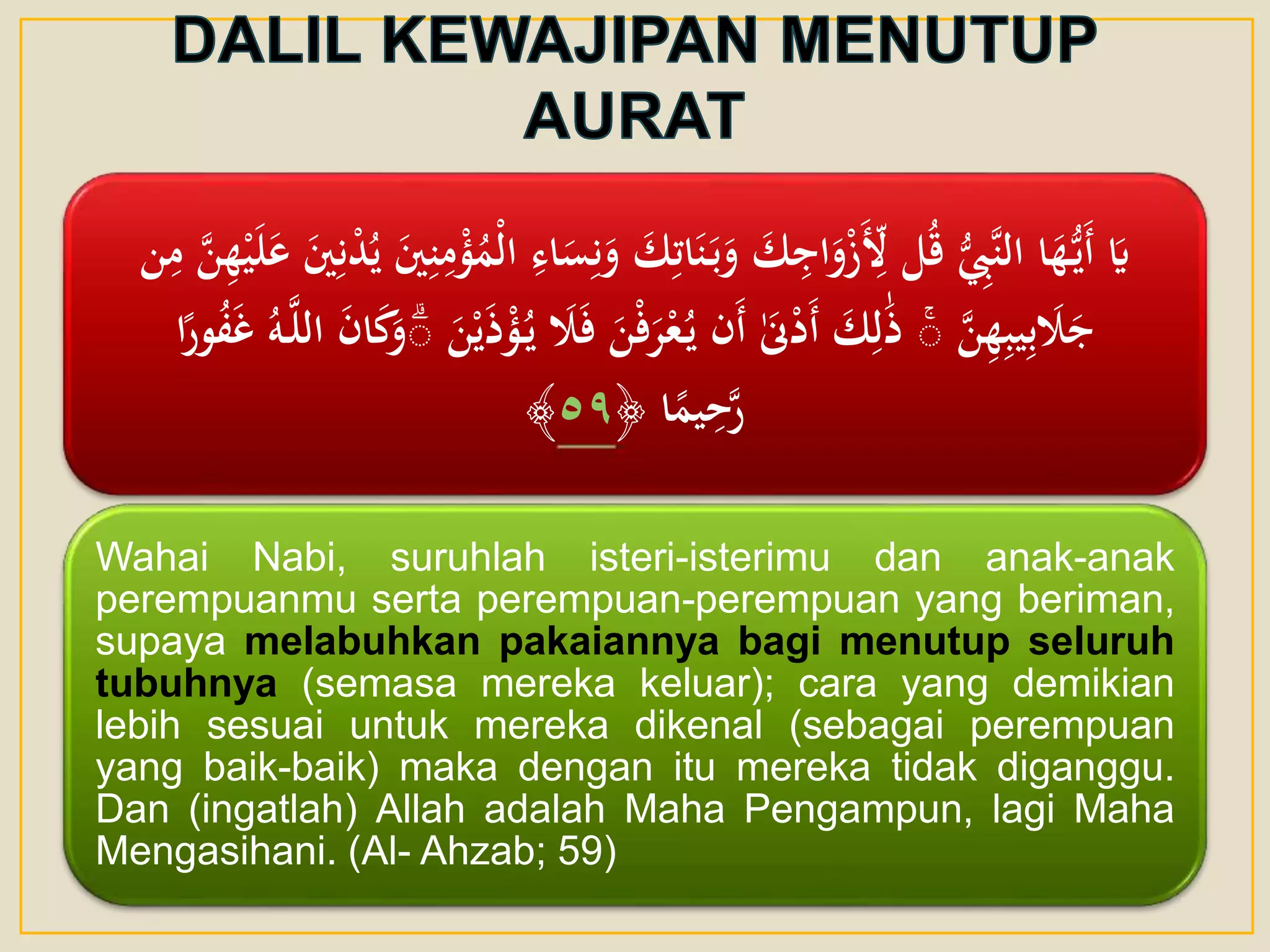Aurat Menurut Perspektif Islam | PPTX