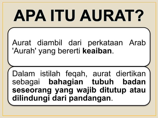 Aurat Menurut Perspektif Islam | PPTX