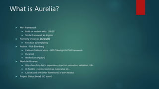 Introduction to Aurelia by Stephen Lautier | PPT