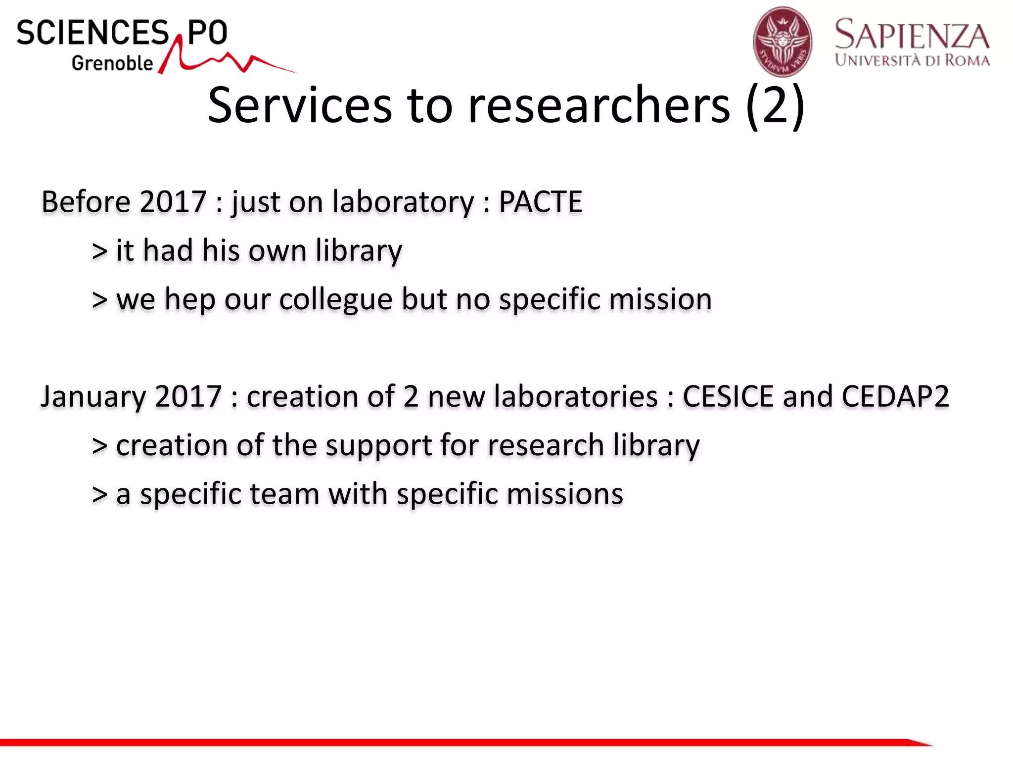 Sciences Po Grenoble library and Research, France | PPT