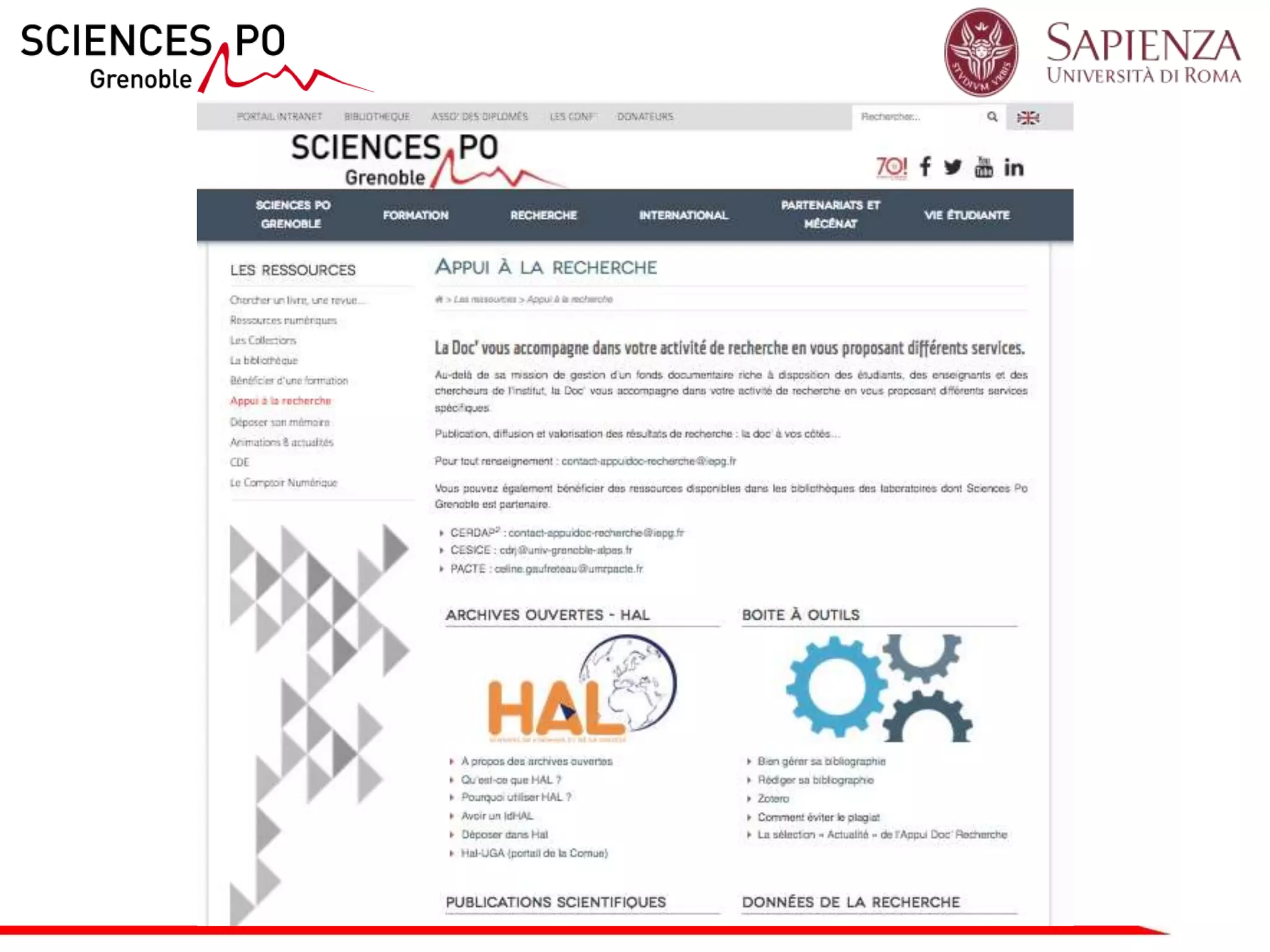 Sciences Po Grenoble library and Research, France | PPT